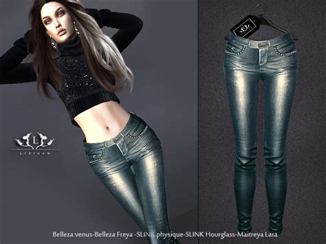 Second Life Marketplace Liz Mesh Skinny Jeans Slink Maitreya Belleza V3