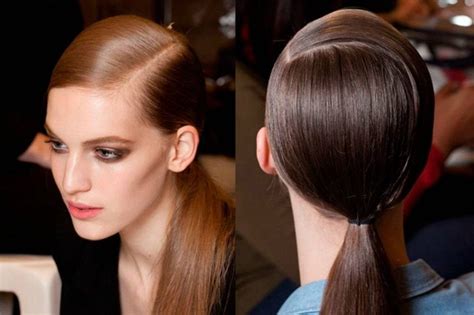 Пучок с пробором посередине 80 фото