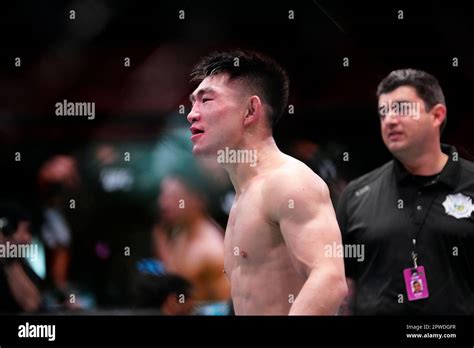 LAS VEGAS NV April 29 Song Yadong Celebrates His Victory Over Ricky