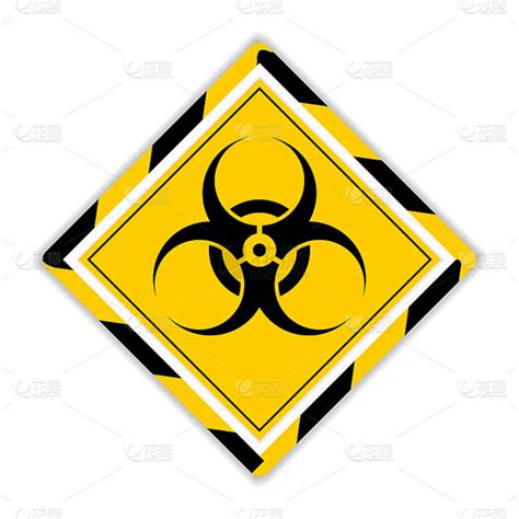 应用程序和网站的生物危害或生物危害警告标志或符号平面矢量图标
