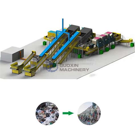 Industrial Waste Processor Solid Waste Sorting Plastic Metal Bottles