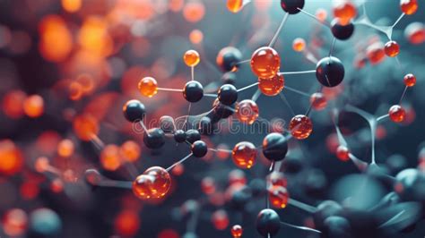 Abstract Molecular Structure In D Stock Illustration Illustration Of