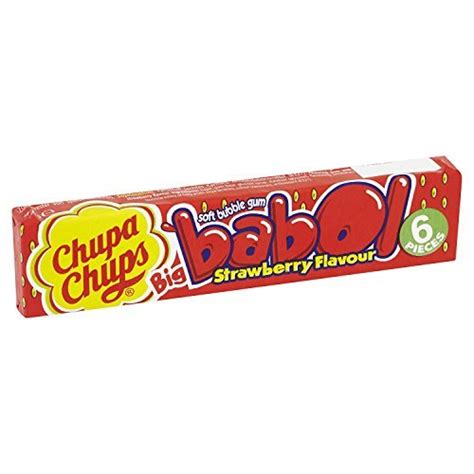 Chupa Chups Big Babol Strawberry Flavour Soft Bubble Gum 20 X 6