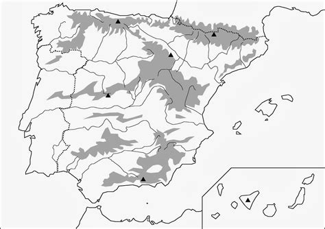 MIS COSAS DE MAESTRA RELIEVE DE ESPAÑA MONTAÑAS Y RÍOS