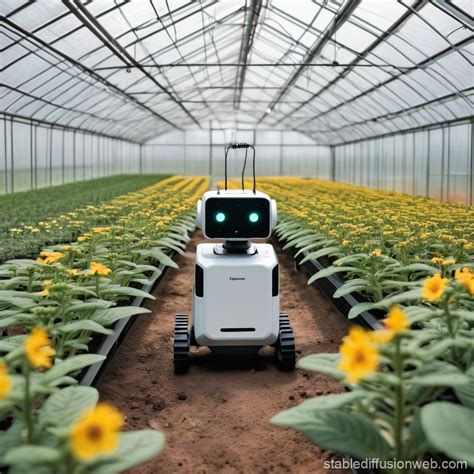 Pollination Robot In Greenhouse Stable Diffusion Online