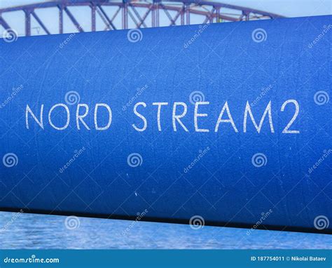 Illustration With A Pipe And The Inscription `nord Stream 2` Stock Image Image Of Industry