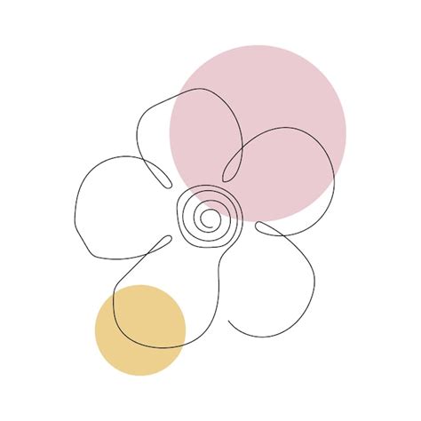 Dessin Au Trait Fleur Dessin De Contour Lart Du Minimalisme