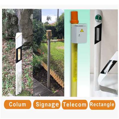 pvc warning column rectangle colum delineator custom traffic cones