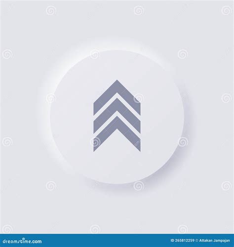 Arrow Icon White Neumorphism Soft Ui Design Illustration 265812259