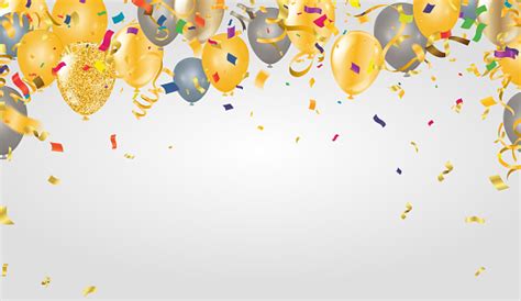 빛나는 화려한 풍선과 생일 축하 추상적 인 배경 파티 프리젠 테이션 판매 기념일 및 보케 요소가있는 클럽 디자인 해피 배너 벡터 일러스트 레이 션 공휴일에 대한 스톡 벡터