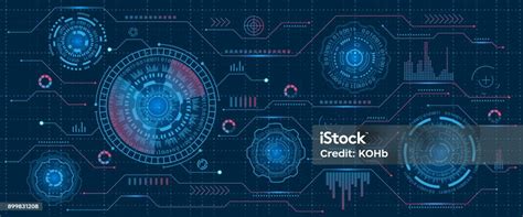 미래의 인터페이스 Hud 디자인 Infographic 요소 기술 과학 분석 테마 템플릿 Ui 응용 프로그램 및 가상 현실에 대