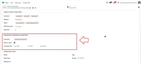 How To Create Visits To Lead Rule In Odoo 17 Crm