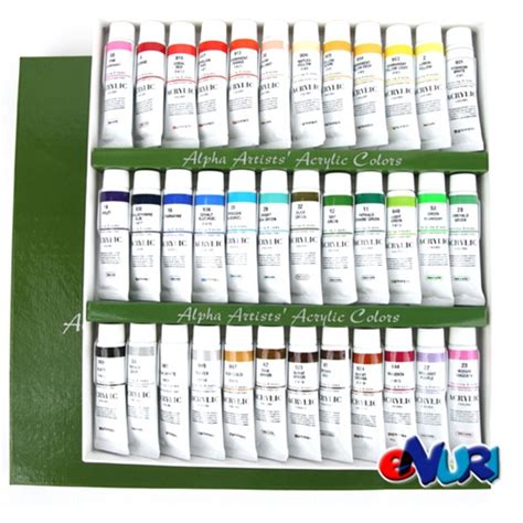 알파색채 알파 전문가용 아크릴물감 20ml 36색 에누리 가격비교