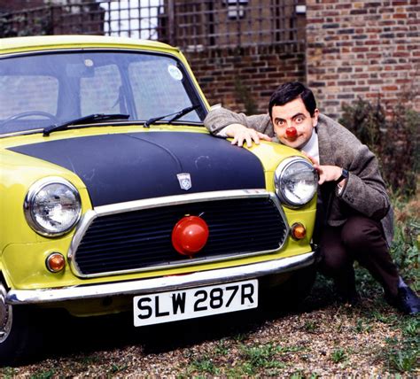 Photos Of Mr Bean With His Iconic Minis In The 1990s ~ Vintage Everyday