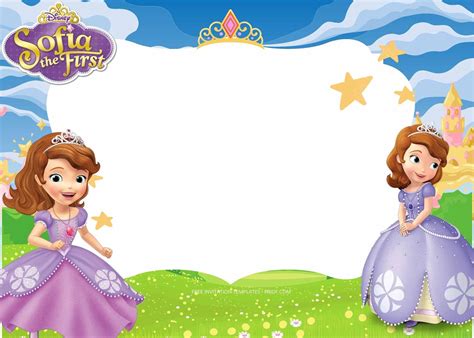 Free 8 Sofia The First Birthday Invitation Templates Birthday Card