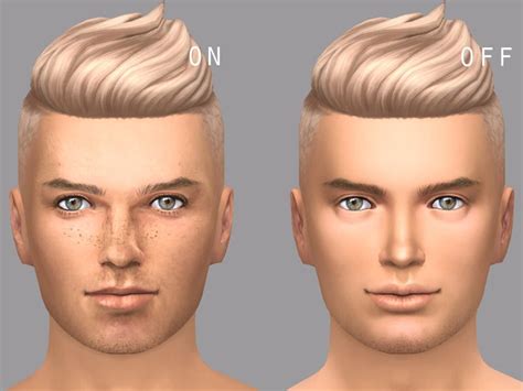 Realistic Face Overlay With Freckles Moles And Wrinkles For Male Sims Located In Skin Details