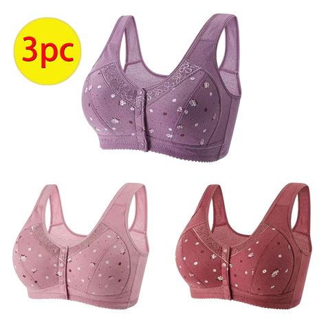 Reoriafee Sports Bras For Women Plus Size Pack Daisy Print Daily Bra No