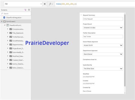 integrating powerapps as a custom list form in sharepoint