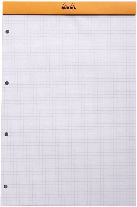 Buy Rhodia 20200c Stapled Notepad N°20 Orange A4 Small Squares 80 Detachable Sheets 4