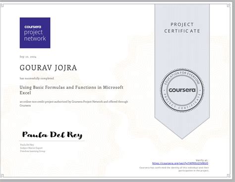 Completion Of Microsoft Excel Course Gourav Jojra Posted On The Topic