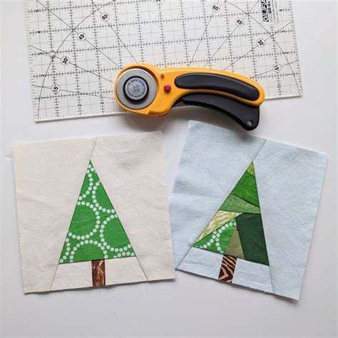 Scrappy Tree Paper Piecing Pattern One Stitch Back
