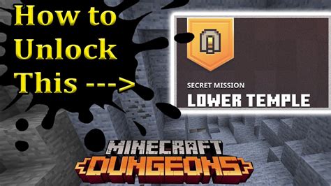 How To Unlock The Lower Temple Minecraft Dungeons Youtube