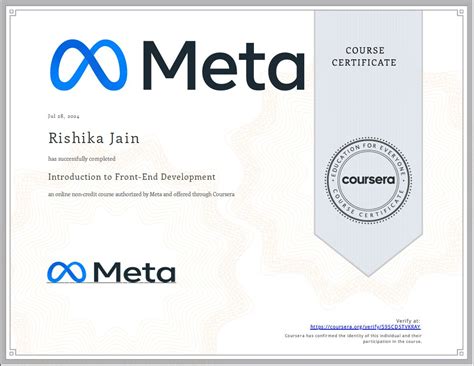 Rishika Jain On Linkedin Metacertification Frontenddeveloper