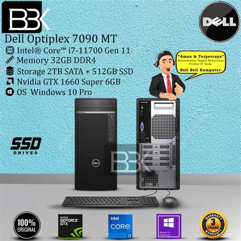 Jual Cpu Dell Optiplex 7090 Mt I7 11700 32gb 2tb 512gb Vga 6gb W10pro 3year Shopee Indonesia