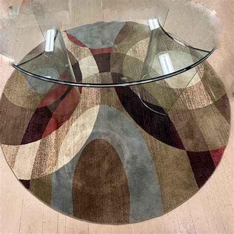 Lot 539 Modern Round Designer Rug With Colorful Overlapping Circles By