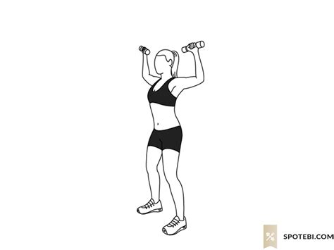 Elbow Squeeze Shoulder Press Illustrated Exercise Guide