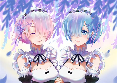 Fanart Re Zero Ram Rem R Anime