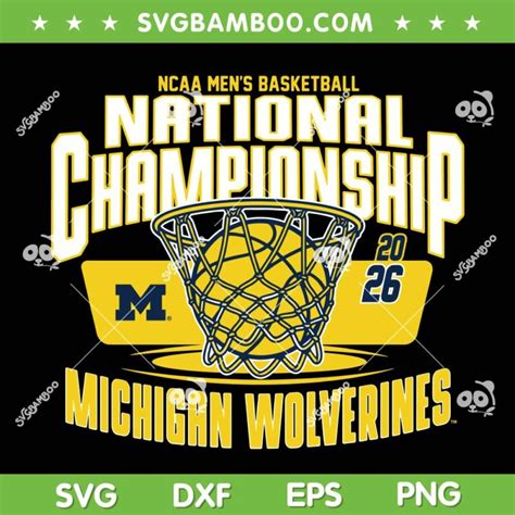 Michigan National Championship 2026 Svg Png