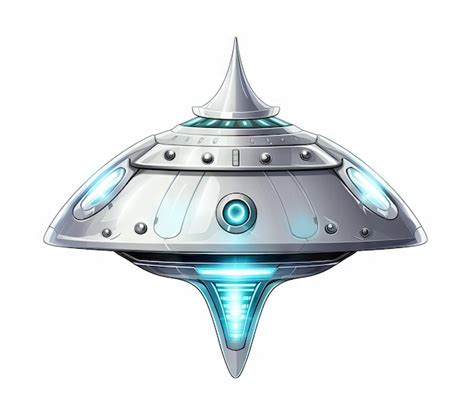 Nave Espacial Futurista Veículo Ufo Alienígena De Ficção Científica Em