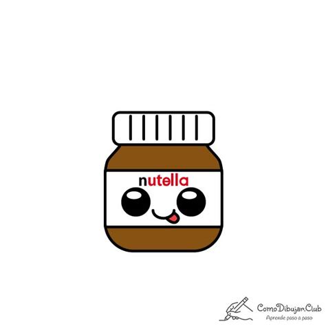 Cómo dibujar una Nutella Kawaii COMODIBUJAR CLUB