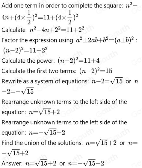 solved n 2 4 n 11 [algebra]