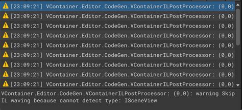 Vcontainerilpostprocessor Throws Skip Il Waving Because Cannot Detect