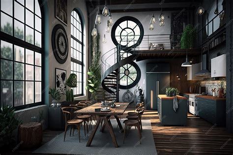 Premium Photo Industrial Home With Whimsical Details And Modern