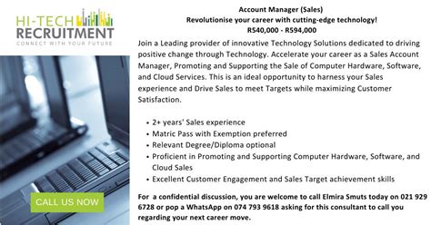 Hi Tech Recruitment On Linkedin Salesaccountmanager Techsolutions Jobopportunity Careergrowth