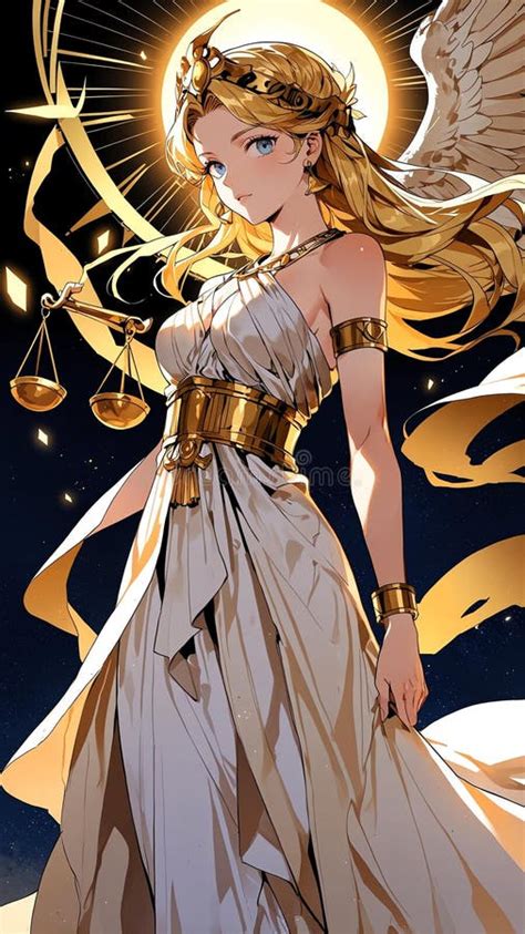 Anime Greek Goddess Themis Anime Style Highquality For Wallpap Ai