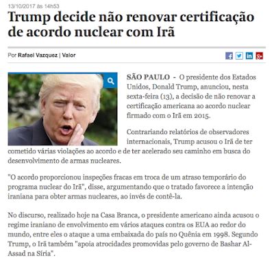 física em classe Diante do perigo de guerra entre EUA e Coréia do