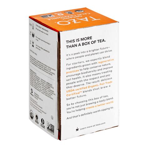 Tazo Organic Calm Chamomile Herbal Tea Bags 16box