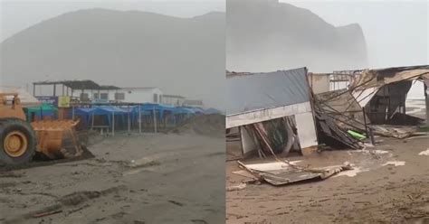 Oleaje Anómalo Destruye Restaurantes Y Quioscos En Playas De Chilca Al
