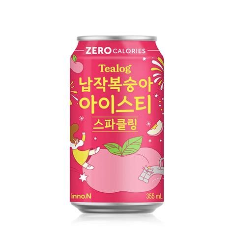 티로그 납작복숭아 아이스티 스파클링 제로 355ml X 24캔 티몬