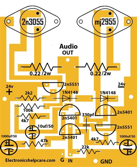 Audio Amplifier Circuit Diagram Using 2N3055 At Saul Carroll Blog