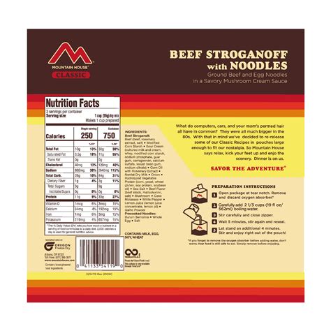 Beef Stroganoff And Egg Noodles Dinner Kit Americana Pipedream Apparel