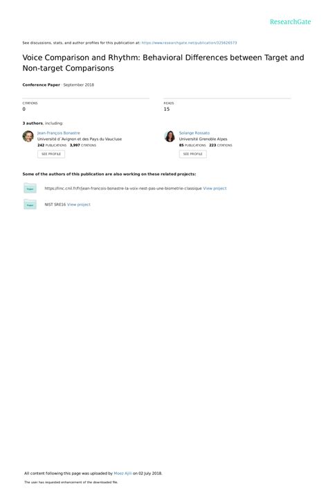 Pdf Homogeneity Measure For Forensic Voice Comparison A Step Forward Reliability