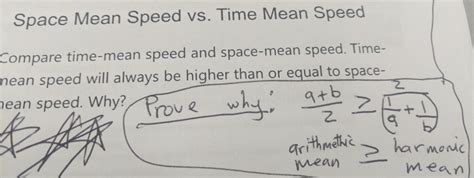 Solved Space Mean Speed Vs Time Mean Speed Compare Chegg Com