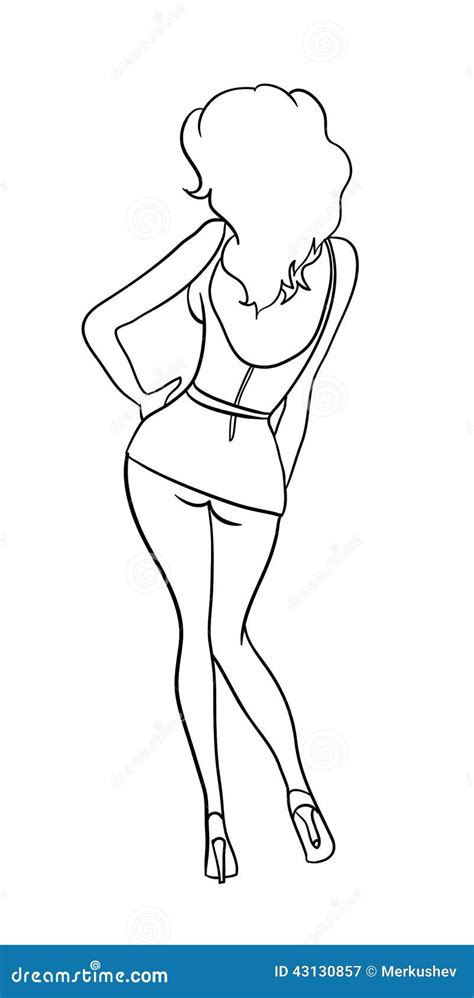 Woman In A Miniskirt Vector 43130857