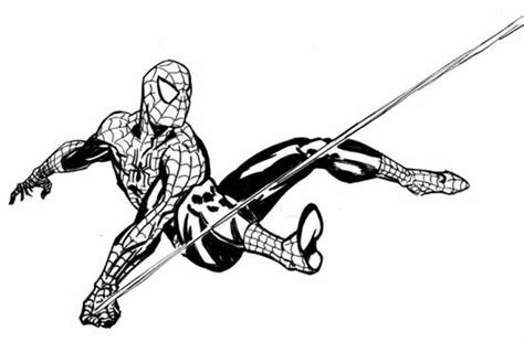 Spider Man Black And White Clip Art Images