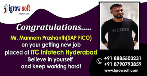 Well Done On The New Career Mr Mannem Prashanth